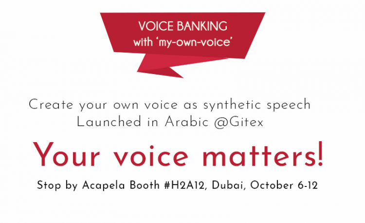 Acapela Group | Gitex2019: ‘My-Own-Voice’, the innovative voice banking ...