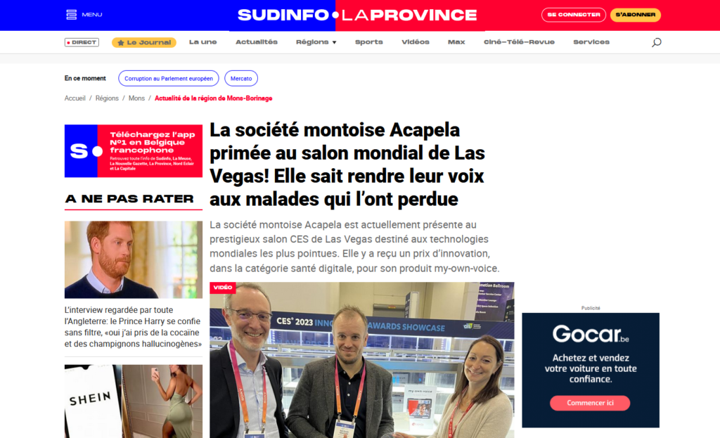 Acapela Group | My-own-voice CES headlines